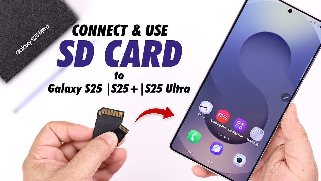 Galaxy S25 Ultra/S25+: How To Connect SD Card on Samsung! [User Guide] - YouTube