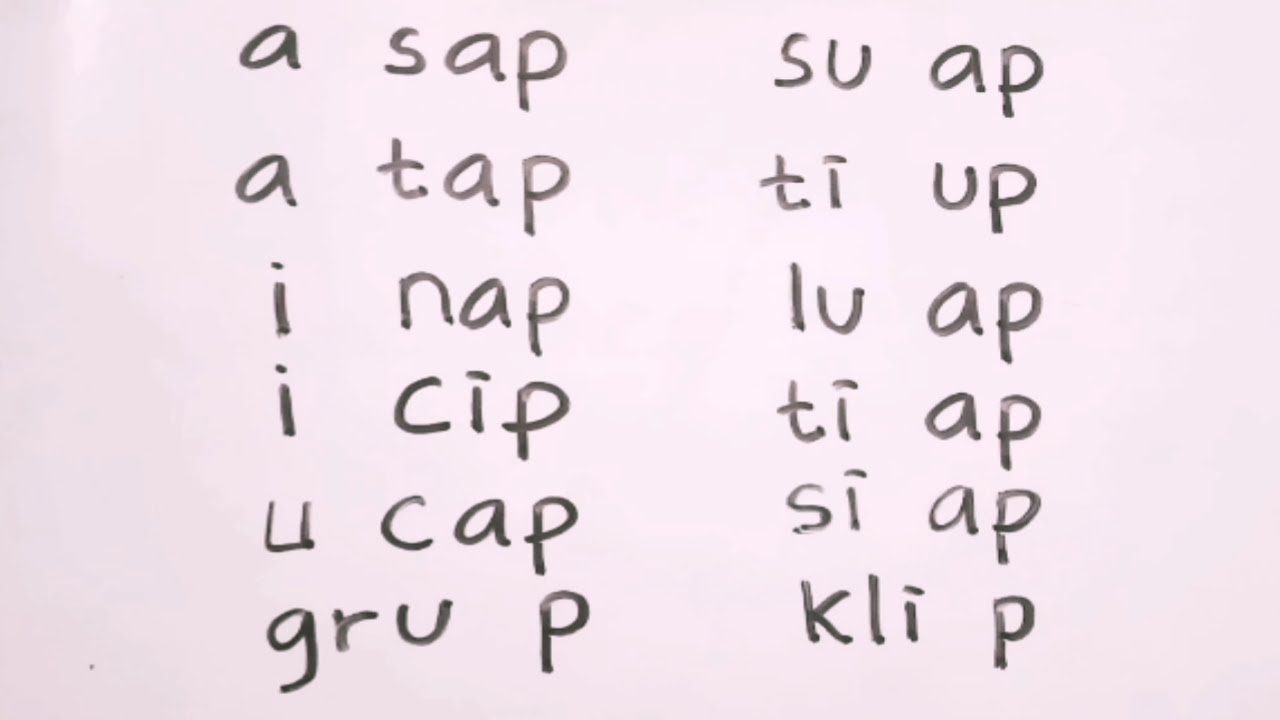 Belajar Membaca Akhiran p BimbaNay#belajarmembaca#membaca# ...