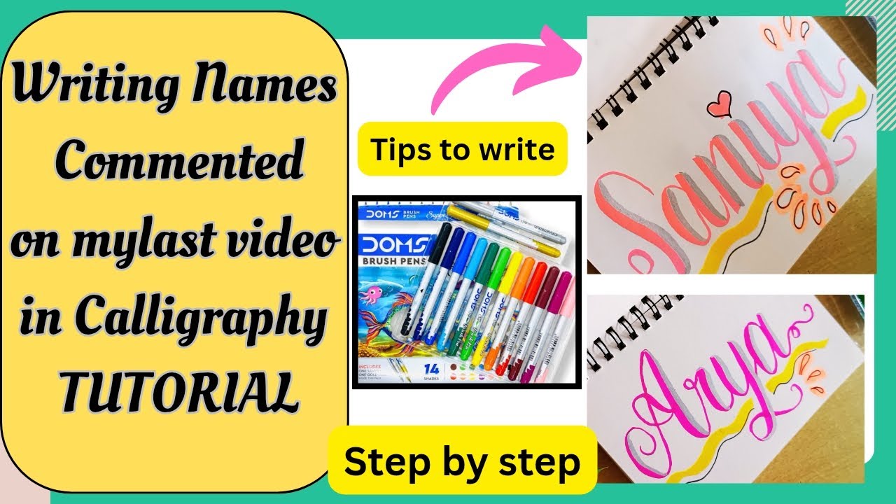 How to write names in calligraphy #calligraphy #calligraphyforbeginners ...