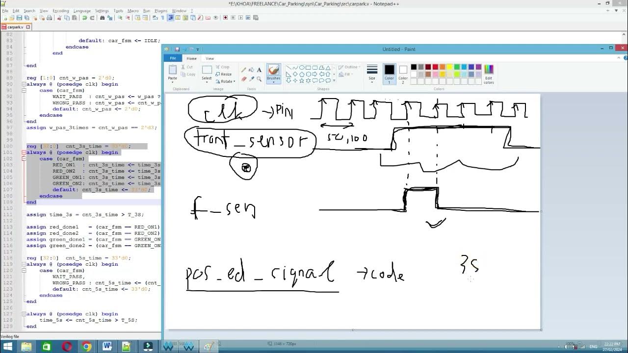 Đồ án bãi giữ xe thông minh verilog code || coding vlsi vietnam - YouTube