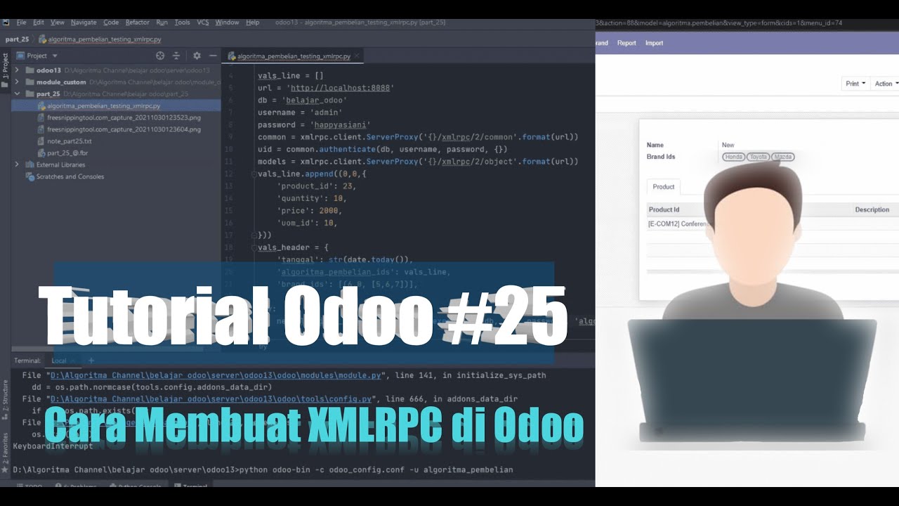Tutorial Odoo Part 25 Cara Membuat Xmlrpc Di Odoo Youtube 7404