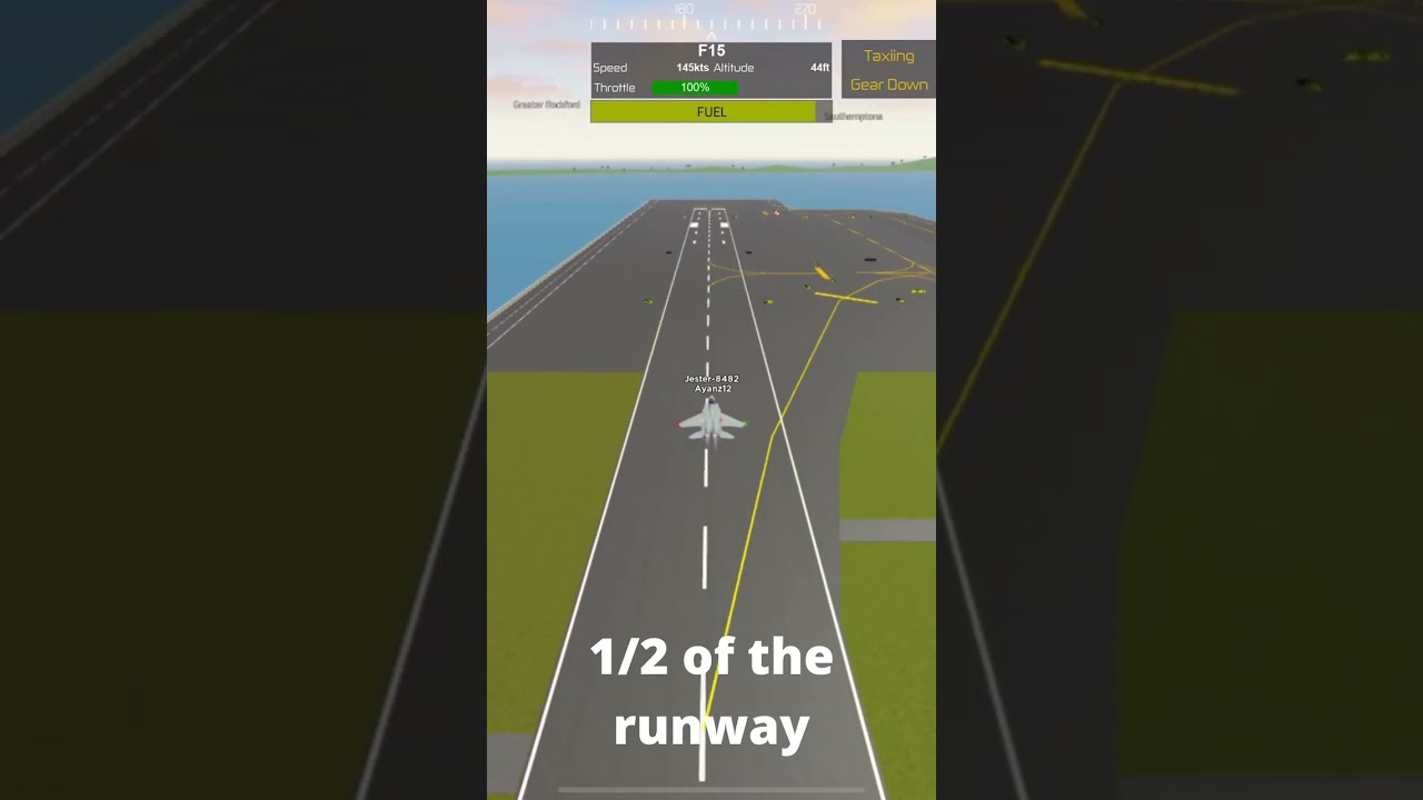 Taking off from different parts of the runway - YouTube