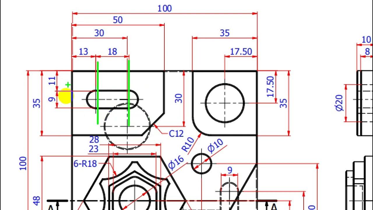 ฝึกเขียนแบบงานกัดCNC Milling - YouTube