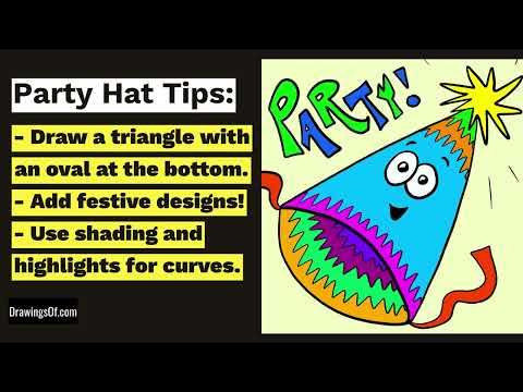 How to Draw a Party or Birthday Hat - YouTube