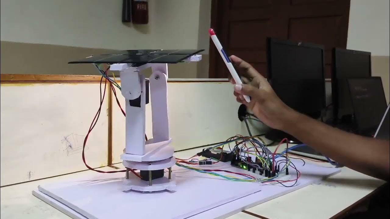 DUAL AXIS SOLAR TRACKER USING ARDUINO TEST 2 - YouTube