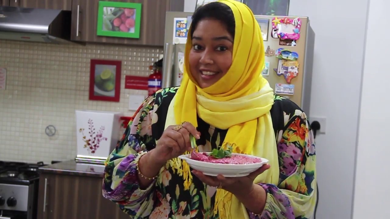 Moutabel recipe - using beetroot - Cookery show - YouTube