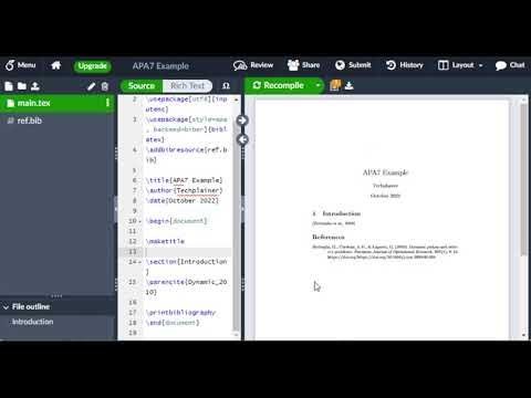 Latex Tutorial | How to use APA 7th referencing in Latex - YouTube