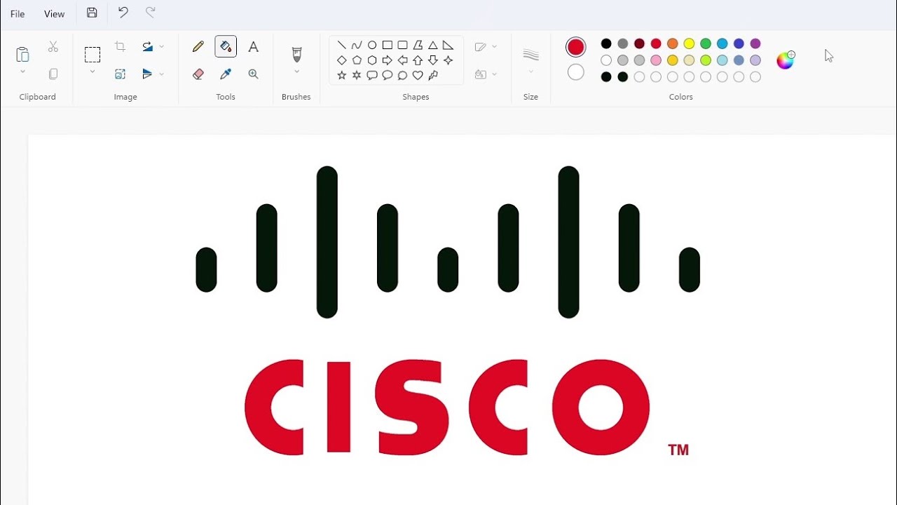 How to draw the Cisco logo using MS Paint | How to draw on your ...