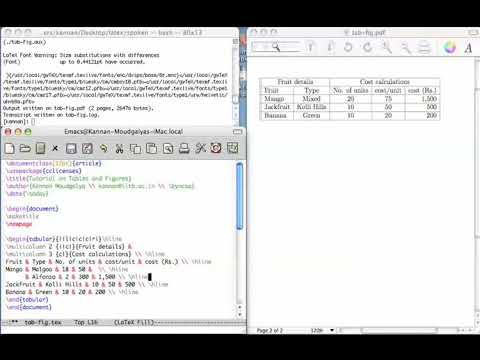 Tables and Figures using latex - YouTube