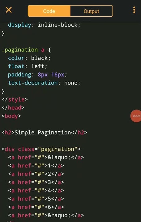 How to use pagination tag using HTML and CSS - YouTube