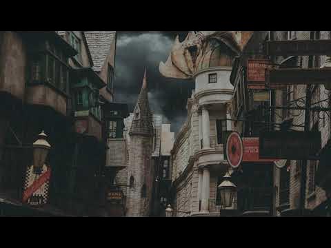 Harry Potter Rainy Night Diagon Alley ASMR Relaxing Ambience - YouTube