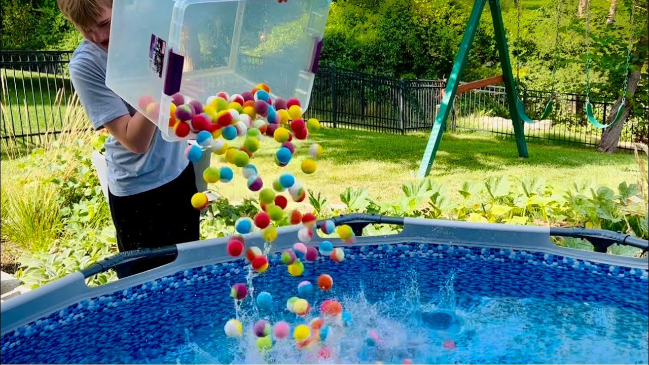 The Great Bath Bomb Experiment IN OUR POOL! Destroyed Our Pool - YouTube