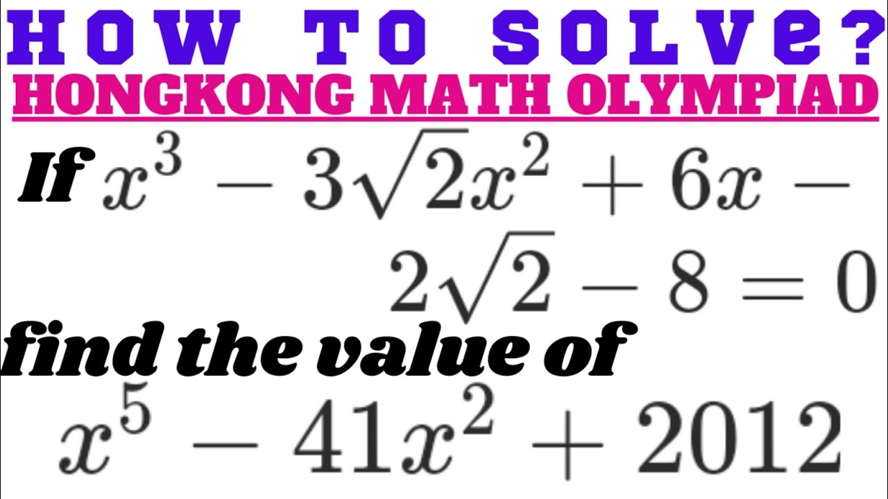 Awesome Algebra!Hong Kong Math Olympiad2012-Let's Ace It! - YouTube