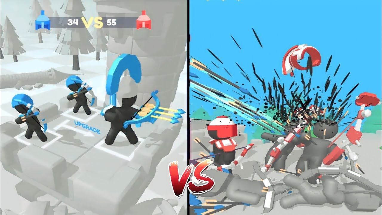 Blue vs Red Team Battle | Merge Archers - Walkthrough Gameplay ...