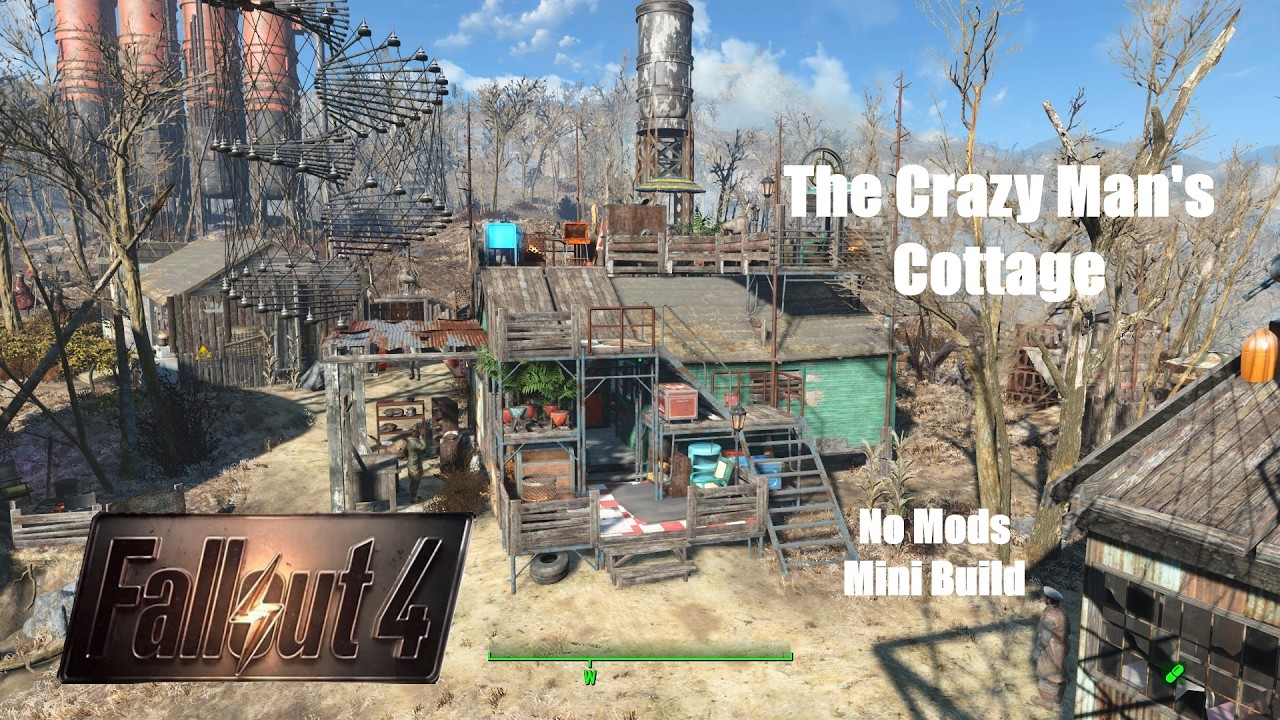 Fallout 4 No Mods Mini Build Sunshine Cottage with Wild Conduit Decor ...