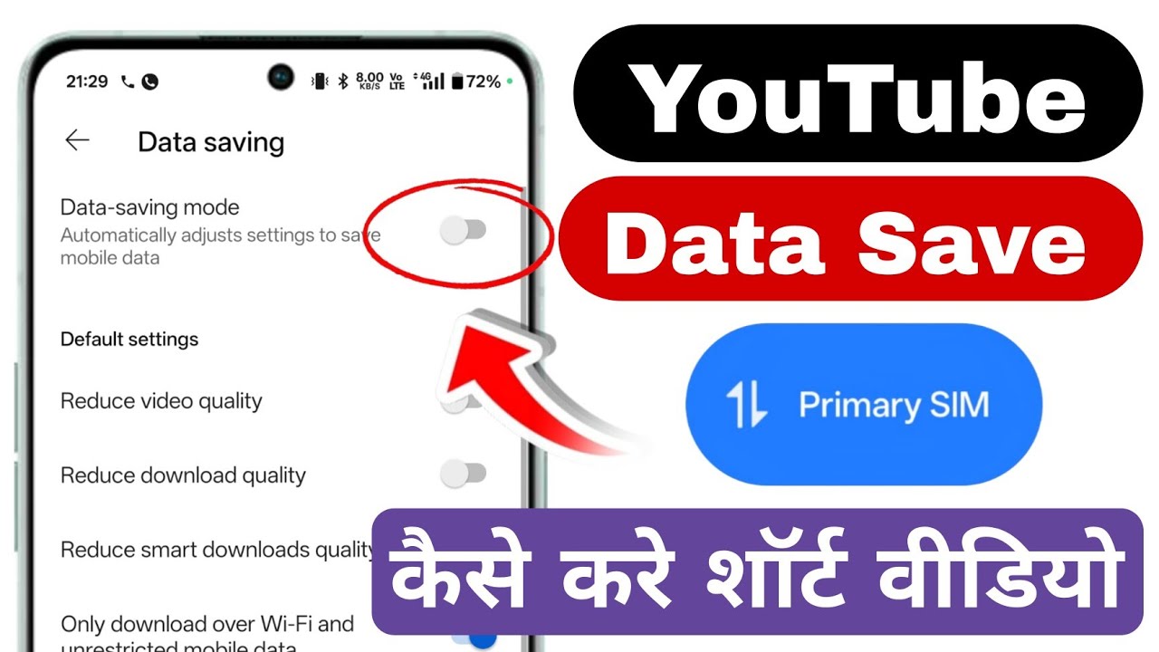 Youtube me data saver kaise kare | youtube me data saver kaise kare/ youtube me data save kaise ...
