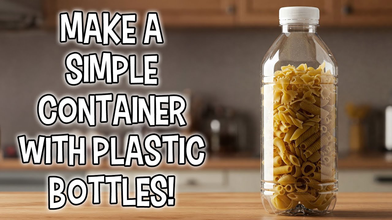 Make a Simple but very Useful Container out of Plastic Bottles - YouTube