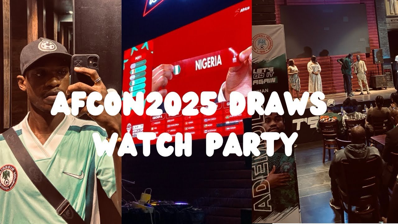 VLOG - Day in my Life - AFCON Draw Live Watch Party in Lagos 🇳🇬 - YouTube