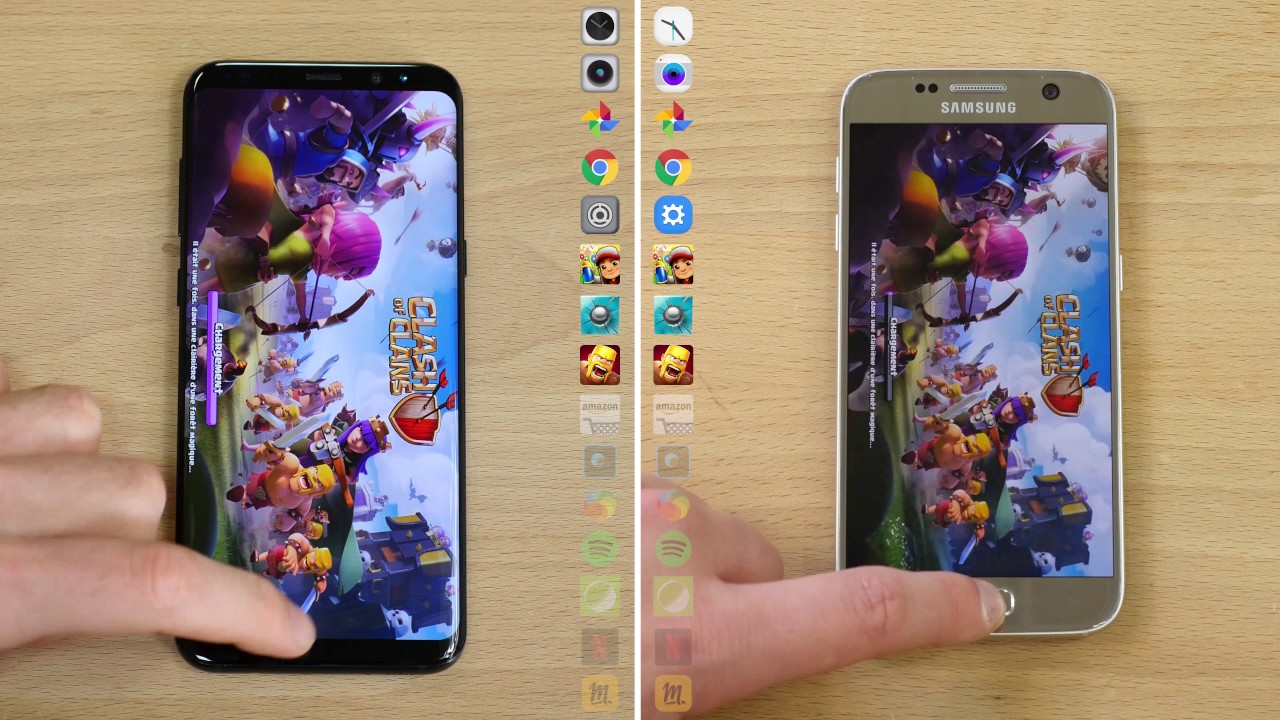 Speedtest Samsung Galaxy S8 vs Samsung Galaxy S7 - YouTube