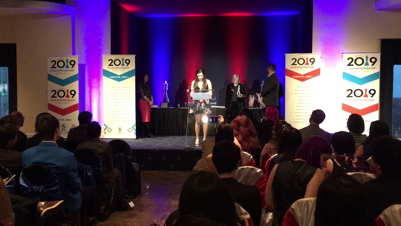 2019 US Women's Chess Champion Jennifer Yu speech at closing ceremony ...