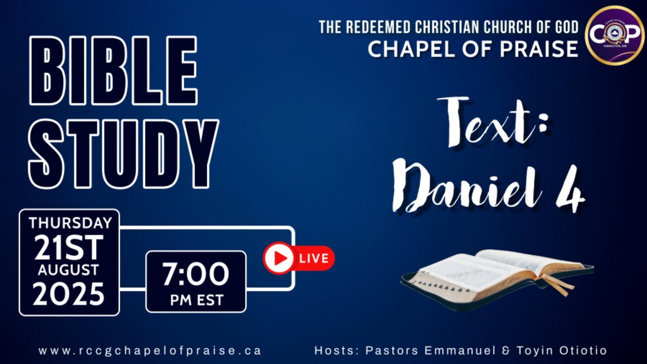 RCCG COP August 21st 2025 | Bible Study | Daniel 4 | - YouTube