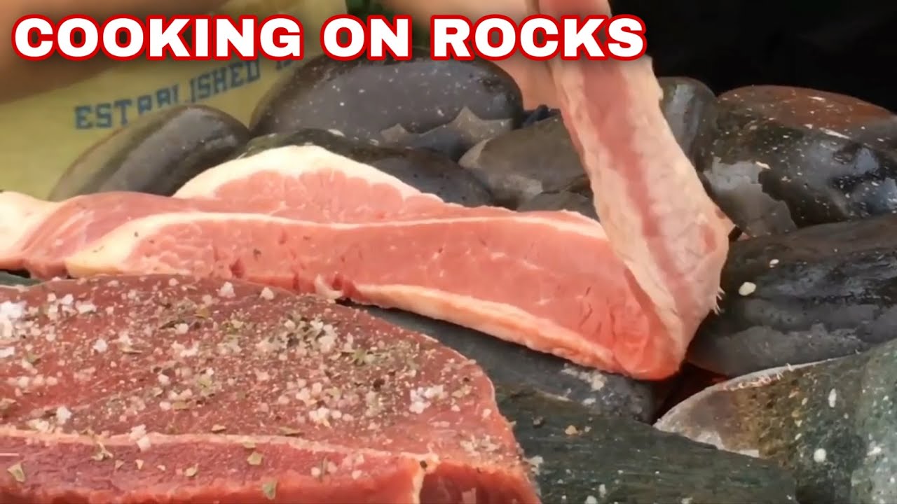 Cooking beef on rocks! - YouTube
