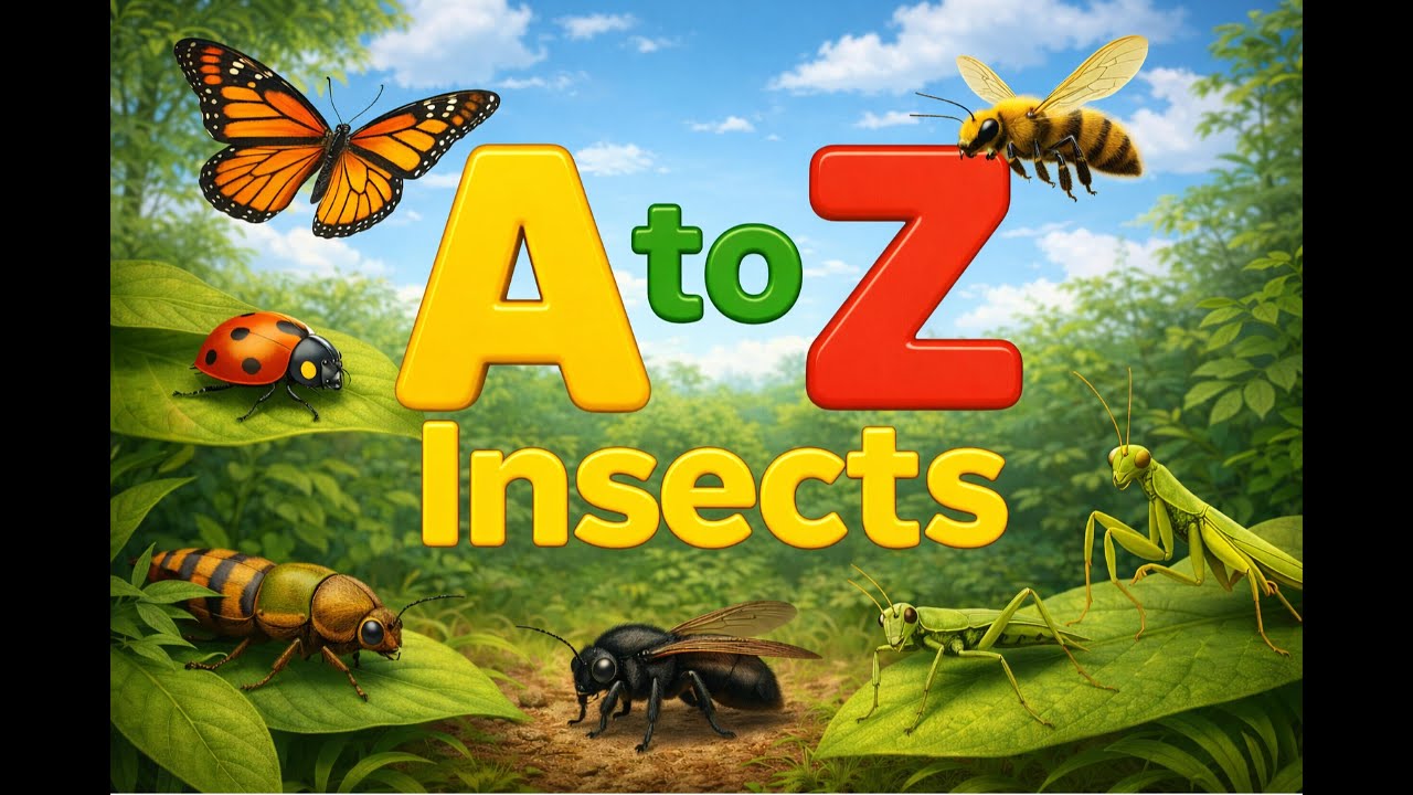 Learn Insects from A to Z | Fun Kids Learning | Alphabet Insect Video ...