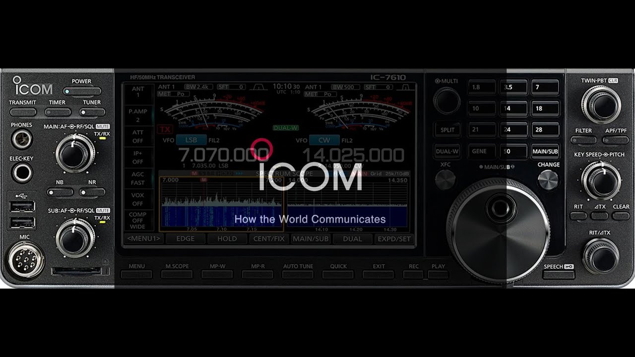 HAM RADIO LIVE STREAM- ICOM HAT TIP! ic7610 Digital Pre-distortion! DPD ...