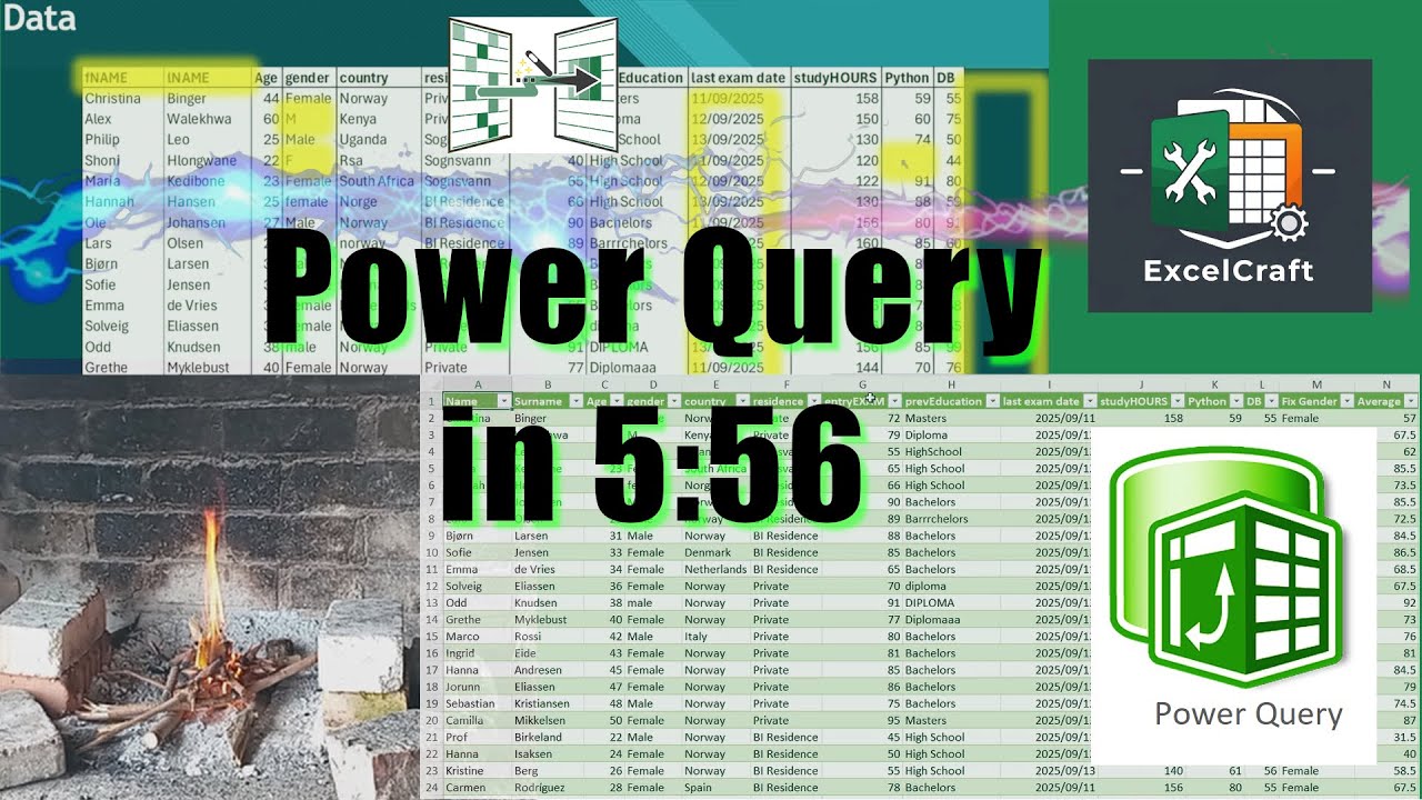 Power Query in 5:56 ⏱️ | Fix Messy Excel Data Automatically - YouTube