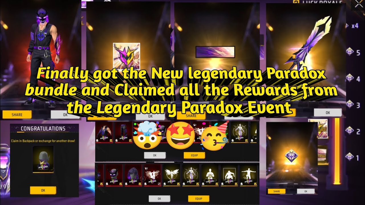 Finally got the New legendary Paradox bundle & Claimed all the Rewards ...