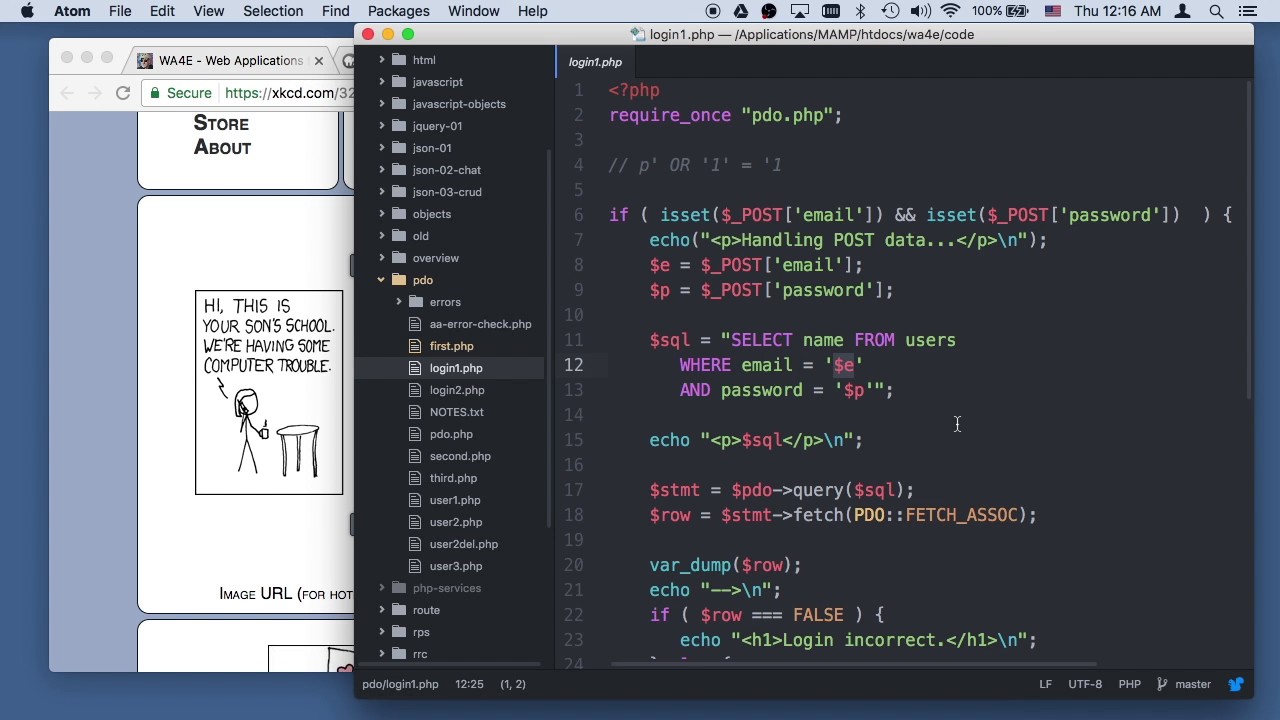 Code Walkthrough Php Mysql And Pdo Part 3 Youtube 8767