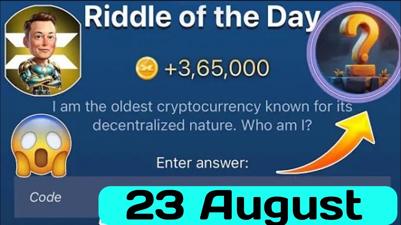 23 August Riddle Of The Day Code In X Empire ( 100% Cracked )🎉😲 - YouTube