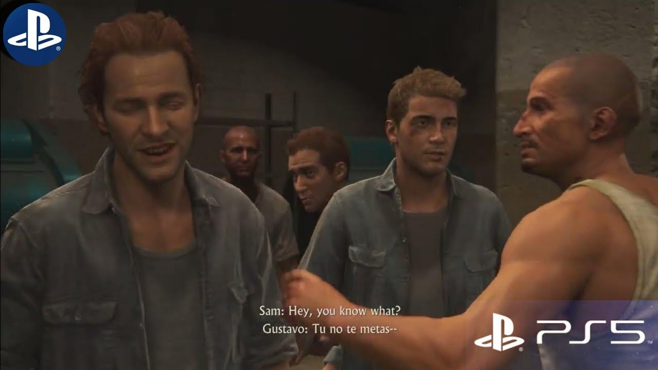 Prison fight ps5 uncharted 4 - YouTube