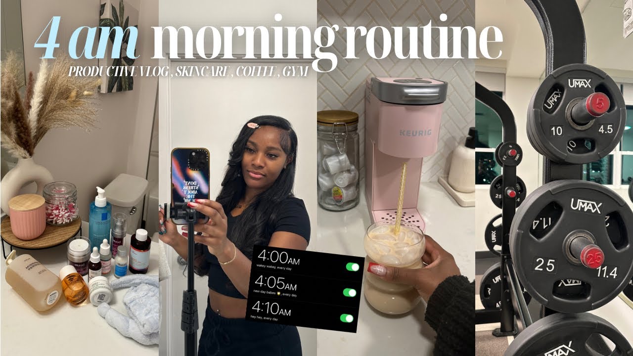 4am ‘THAT GIRL’ MORNING ROUTINE unlocking productivity, workouts ...