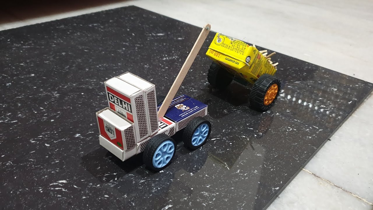 DIY Mini Crane: Build Your Own Crane Using Matchbox - YouTube