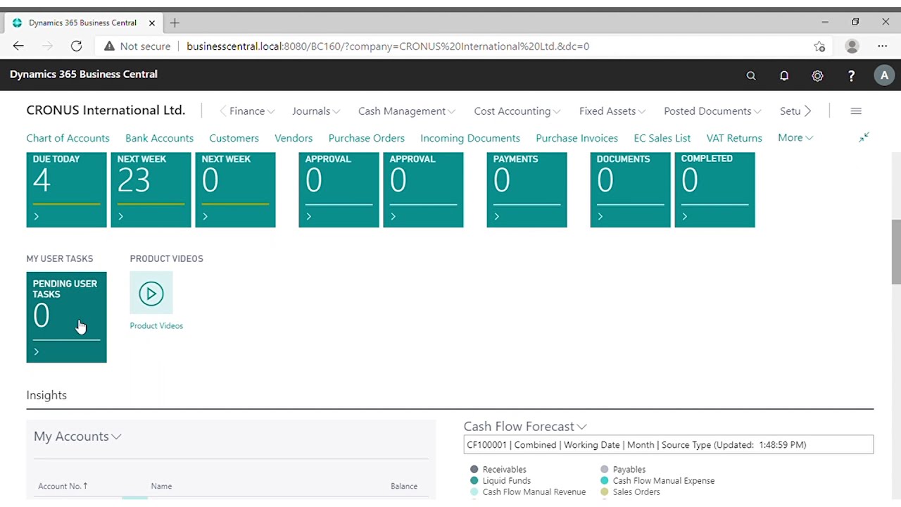 What is "Role Centers" in Dynamics 365 Business Central? - YouTube