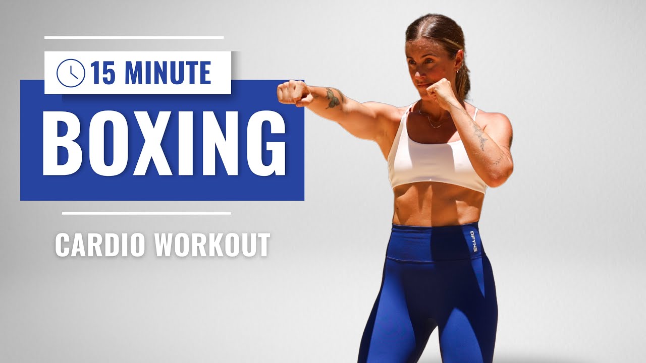 15-MIN CARDIO BOXING WORKOUT | Total body (optional hand weights ...