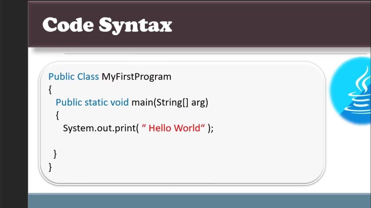 Java Lecture 2 Program Structure - YouTube