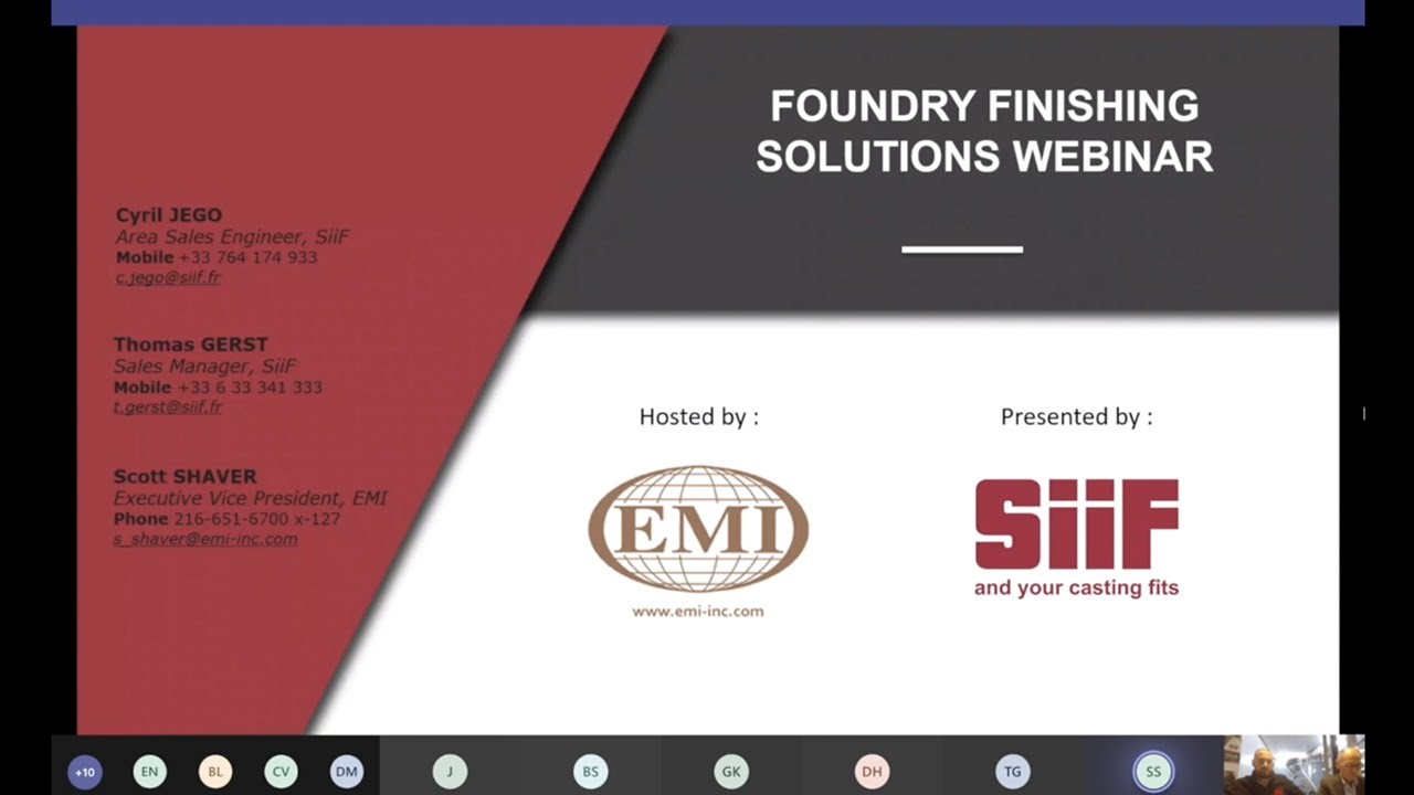 Foundry Finishing Solutions Webinar Siif X Emi Youtube