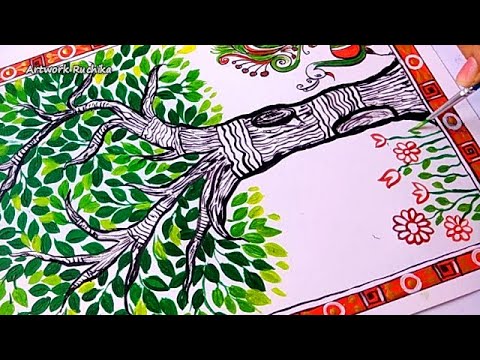 Traditional Tree Painting | How to paint a Traditional Tree in Acrylics ...