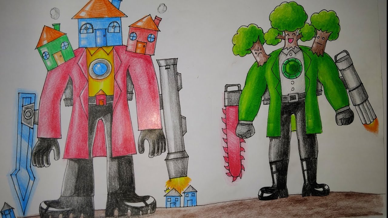 Titan Tree man 🌴 วาดไททันต้นไม้ใหญ่่ให้ความร่มรื่น - YouTube