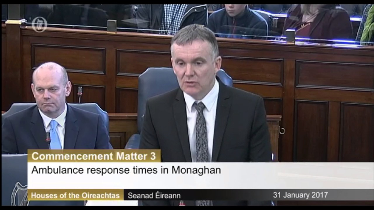 Senator Robbie Gallagher Ambulance Response Times Monaghan - YouTube