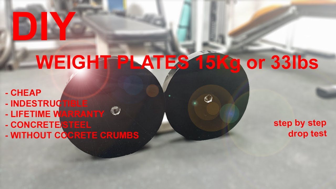 DIY weight plates - step by step - home gym equipment - YouTube