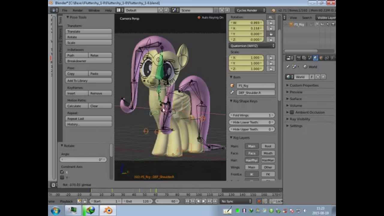 [WIP] MLP Blender animation Time Lapse: Yay! - YouTube
