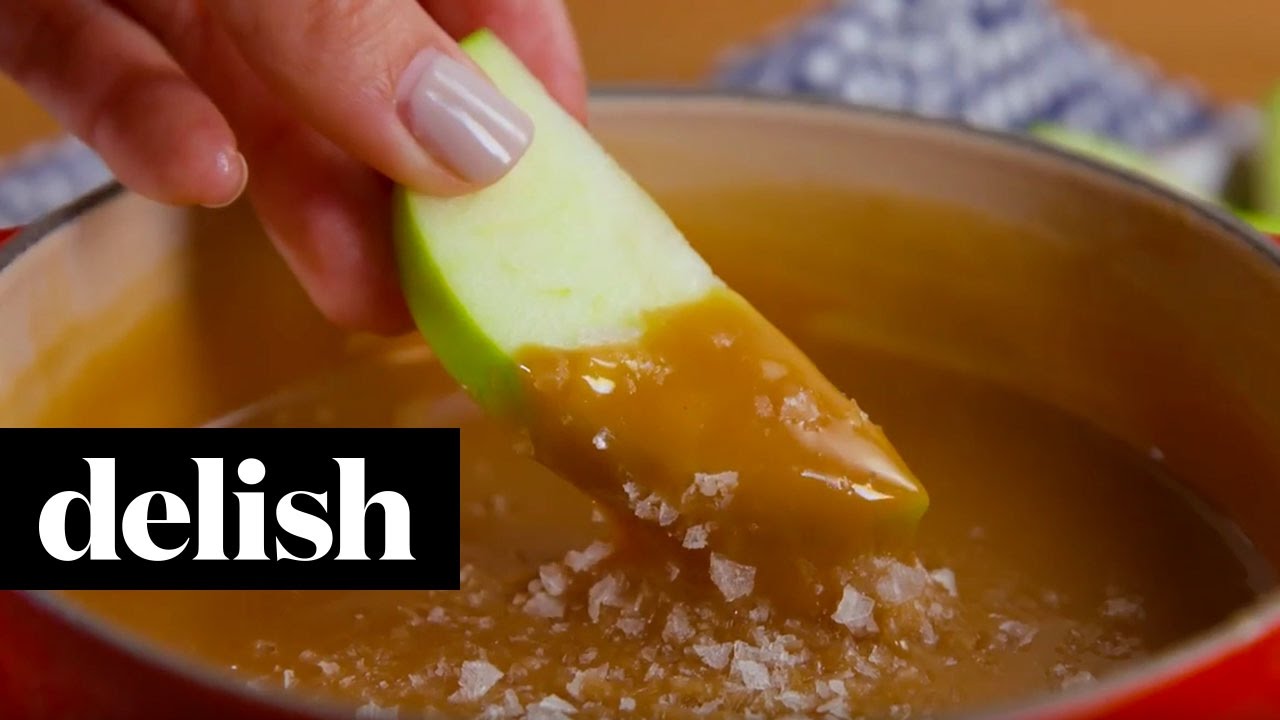 Salted Caramel Fondue | Delish - YouTube