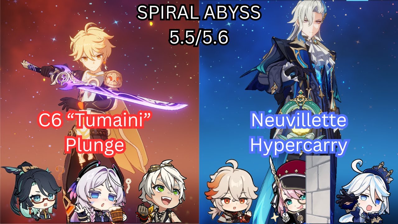 Pyro Traveler C6 & Neuvillette C0 | Spiral Abyss 5.5/5.6 | Floor 12 ...