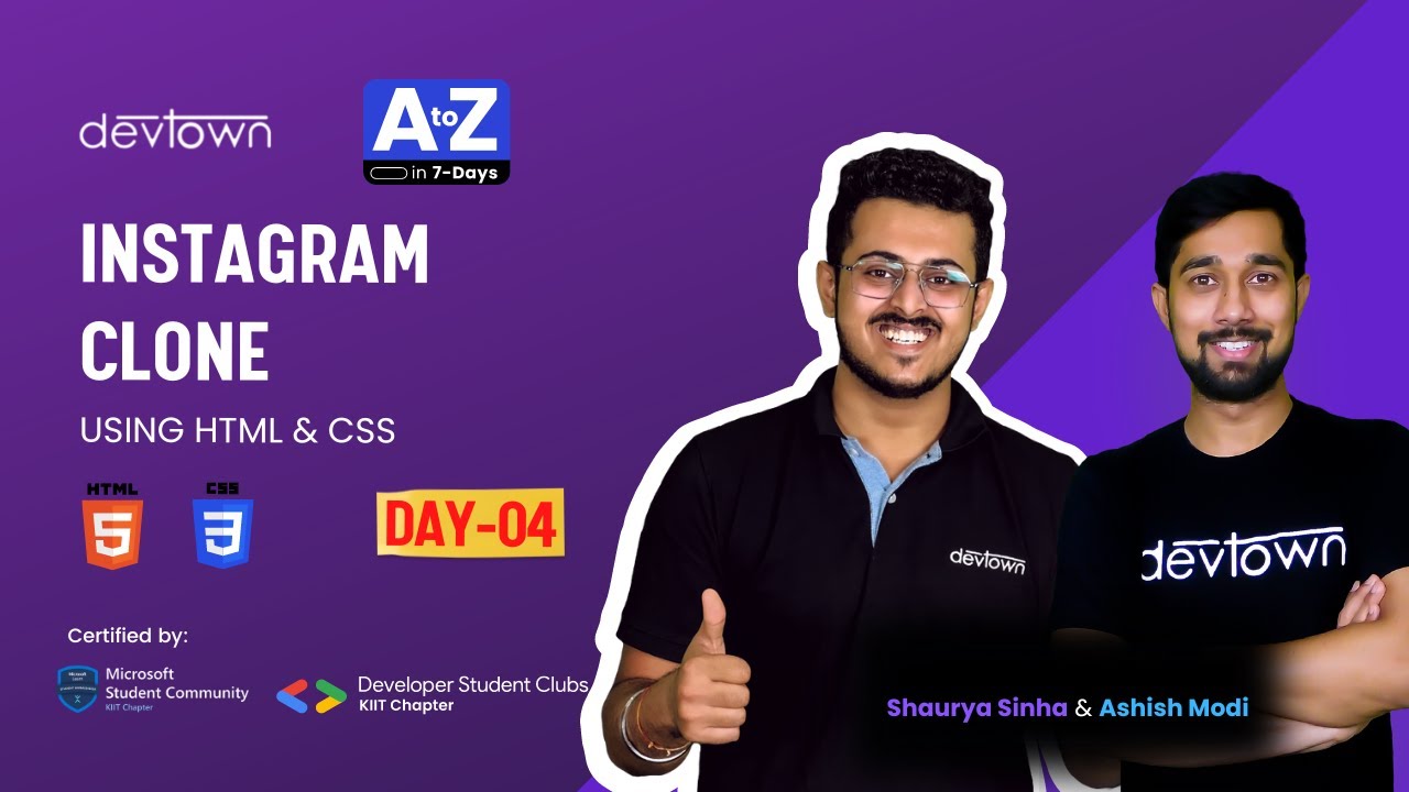 [LIVE] DAY 04 - Once Again | Instagram Clone Using HTML & CSS ...