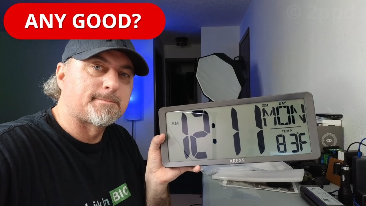 XREXS Oversized Digital Wall Clock with Temperature (Review) - YouTube
