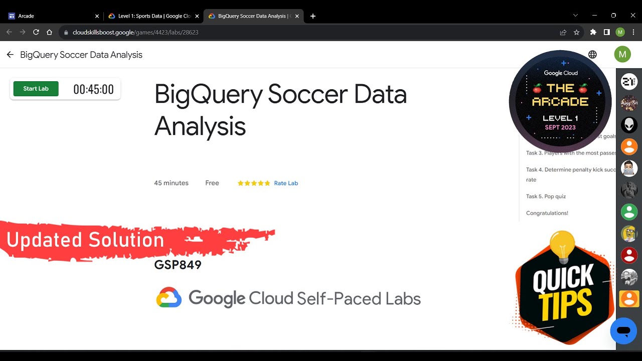 BigQuery Soccer Data Analysis | Updated Solution | Free Swags | Arcade ...