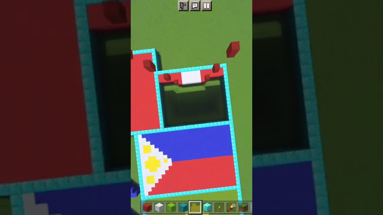 Peru Flag Pixel Art in minecraft #minecraft #viral #shorts #trend #peru ...